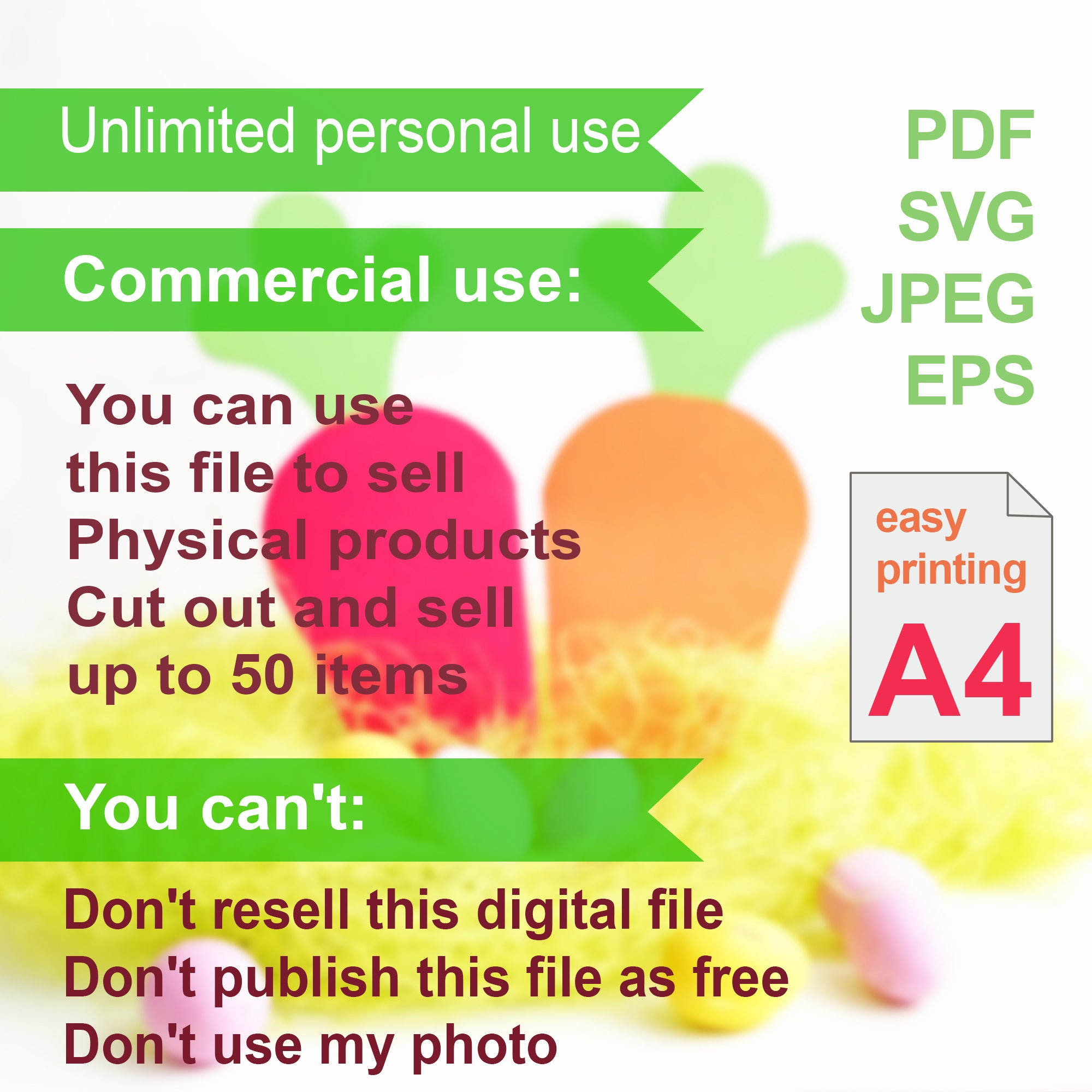 Carrot Box | SVG Template | Cricut Template | Printable PDF File | A4 ...