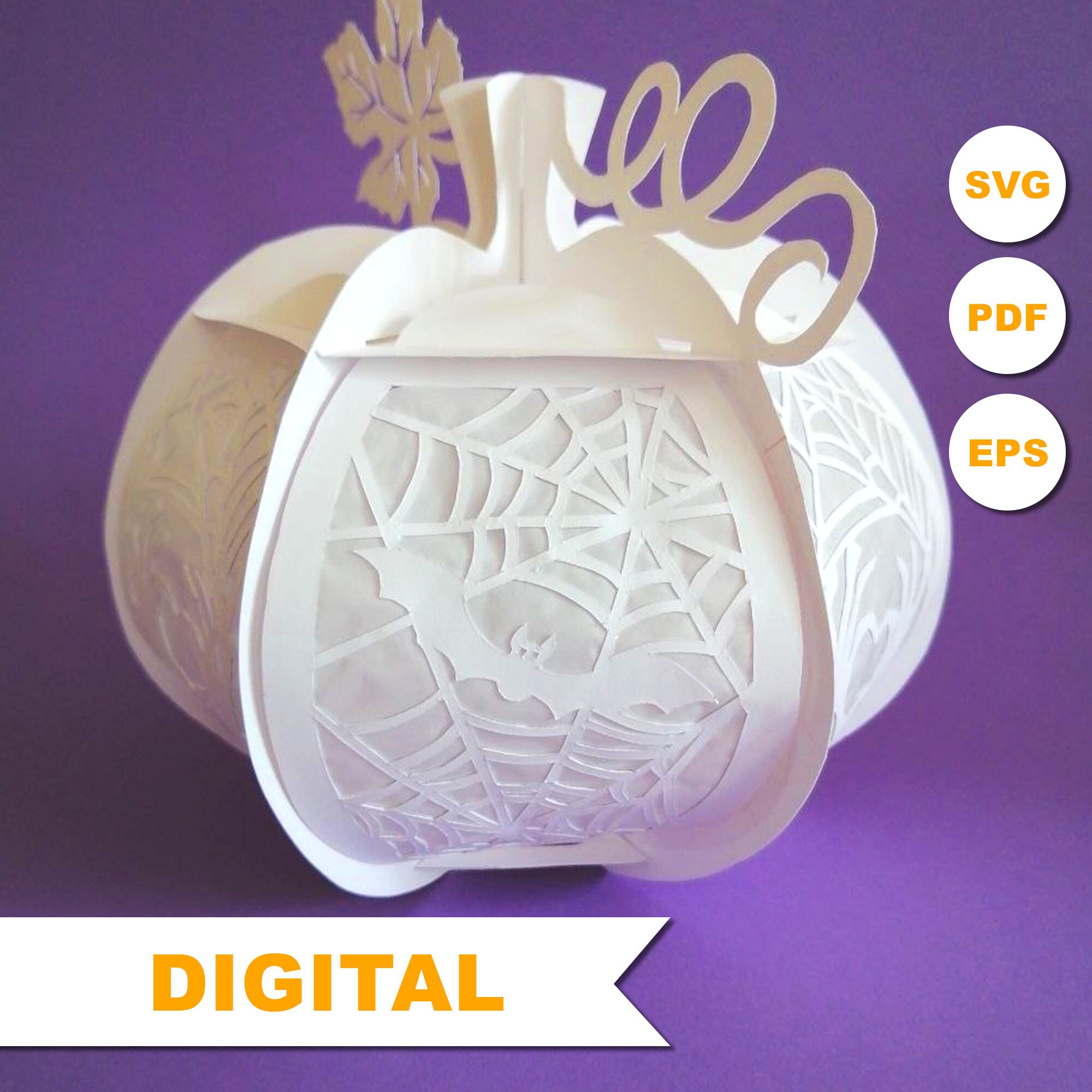 PUMPKIN Lanterns SVG Template, Halloween Lantern Svg Paper Cut, Cricut ...