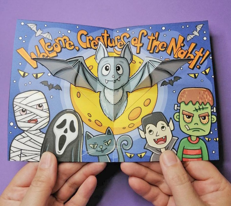 DIY Halloween Pop-up Printable Card | Horror Pop-up Card | Halloween ...