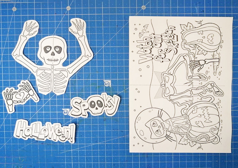 DIY Halloween Pop-up Printable Coloring Card | Horror Pop-up Card ...