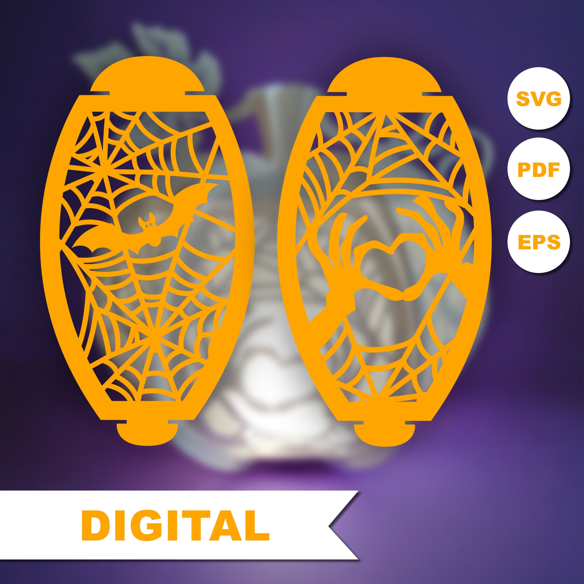 PUMPKIN Lanterns SVG Template, Halloween Lantern Svg Paper Cut, Cricut ...