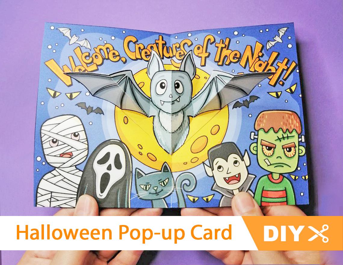 DIY Halloween Pop-up Printable Card | Horror Pop-up Card | Halloween ...