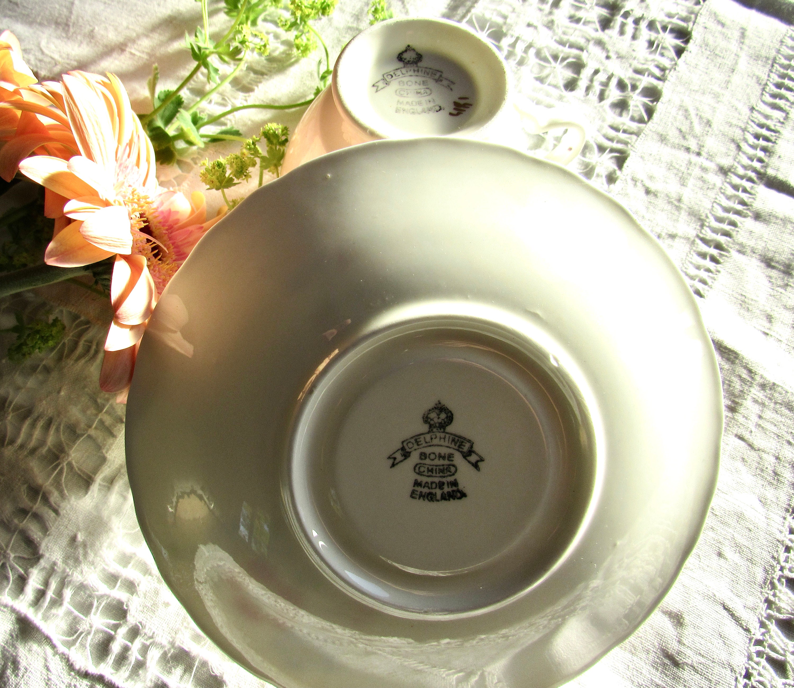 Delphine Bone China Footed Tea Cup and Saucer by JH Middleton & Co ...