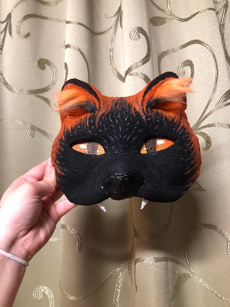 CUSTOM CAT MASK felted read Description - Etsy