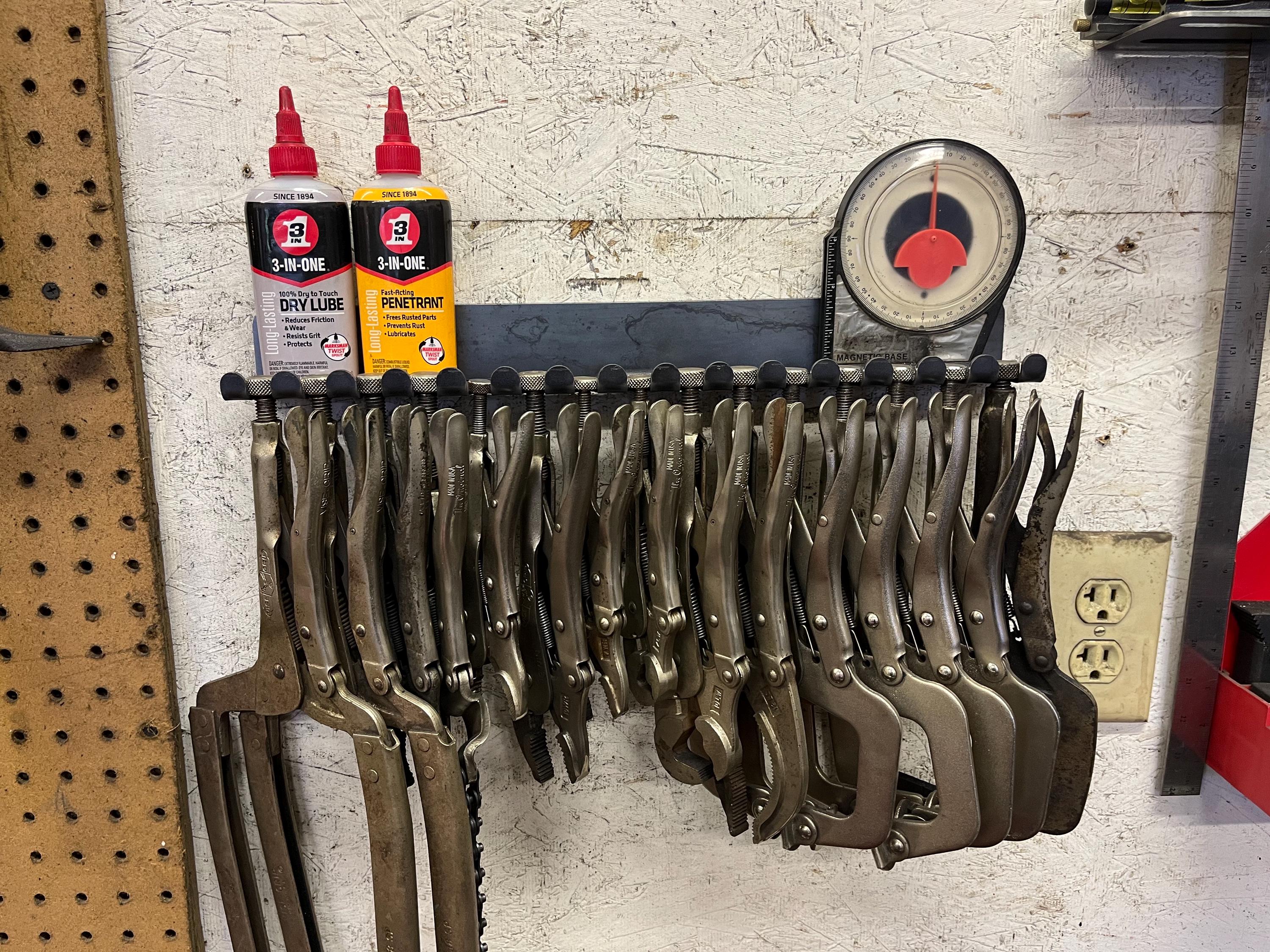 Vise Grip / Clamp Tool Shop Organizer: Holds 15 Tools - Etsy