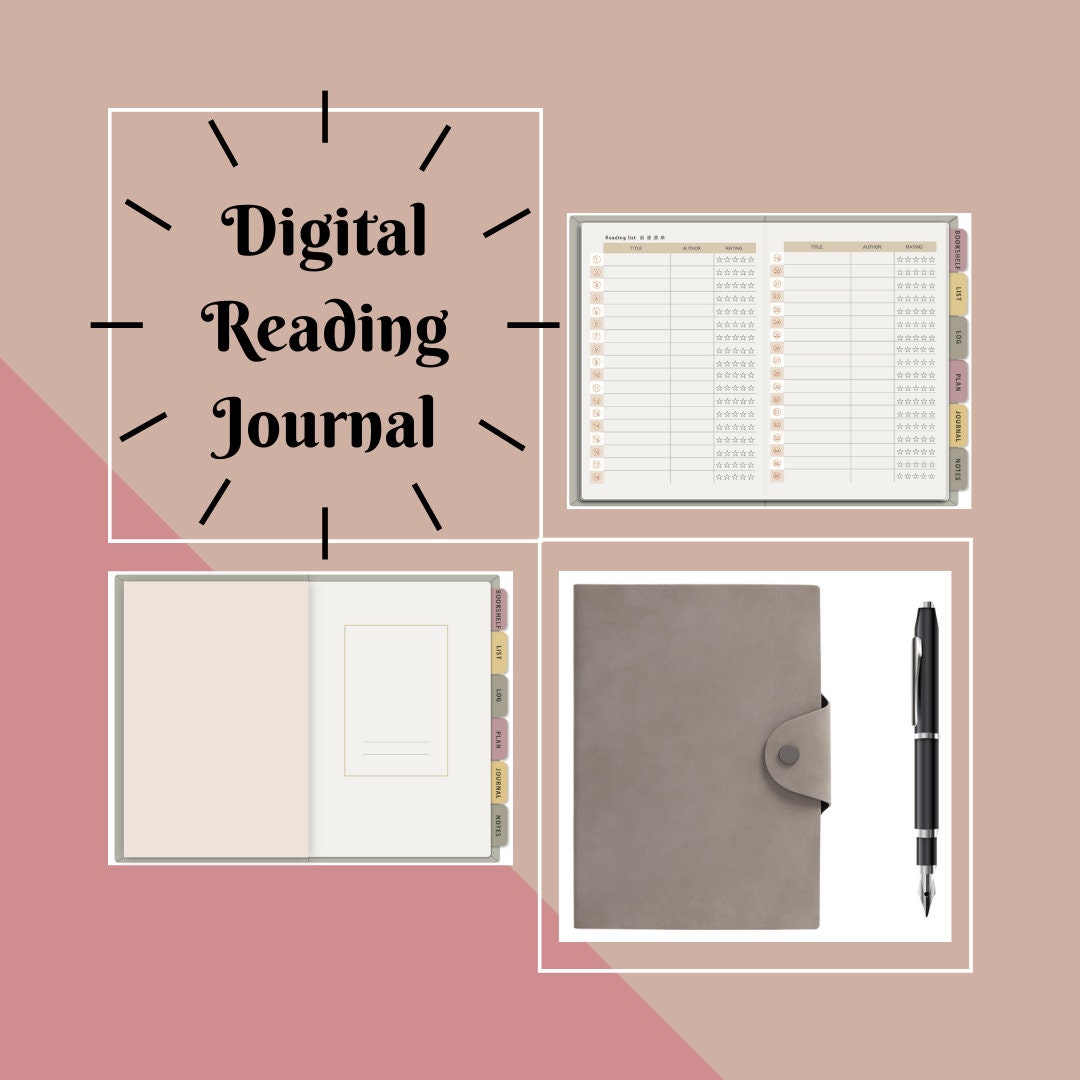 Digital Reading Book Journal | Book Review | Book List Log | Book ...