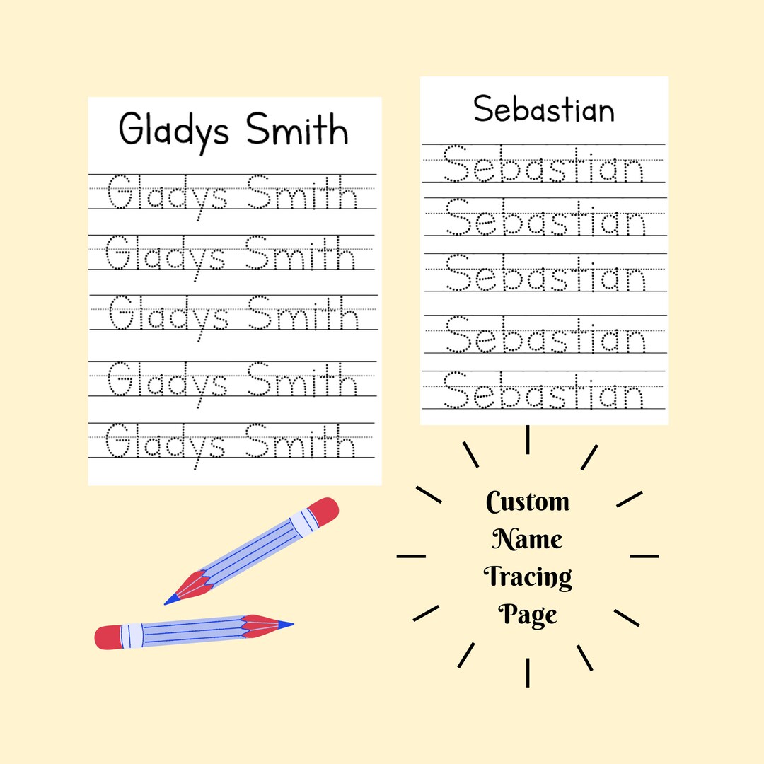 Custom Name Handwriting Practice | Personalized Name Handwriting | Name ...