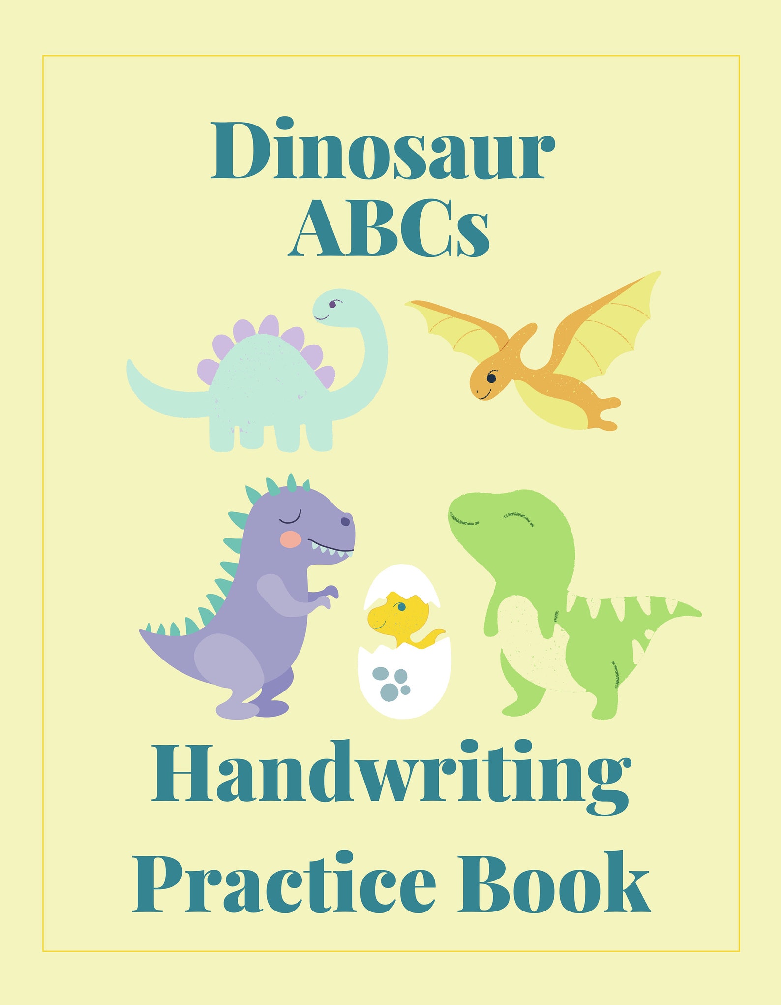 Digital Dinosaur Handwriting Practice Book dinosaur ABCS | Etsy
