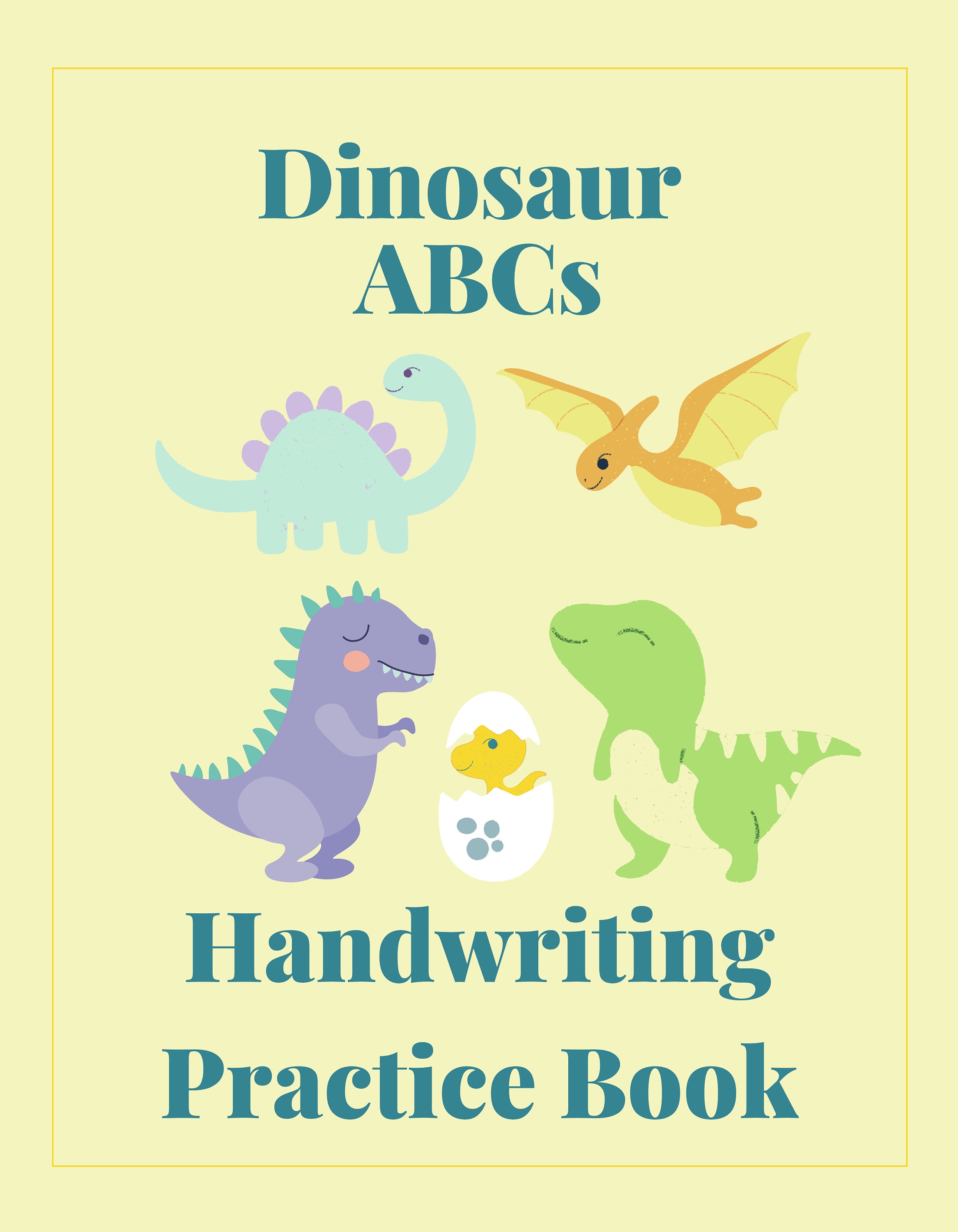Digital Dinosaur Handwriting Practice Book (dinosaur ABCS) | Penmanship ...