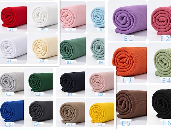 100% Cotton Elastic Thread Fabric Hoodie Screw Garment Cuff - Etsy