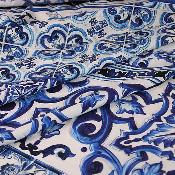 Porcelain Print Dress Blue and White - Etsy