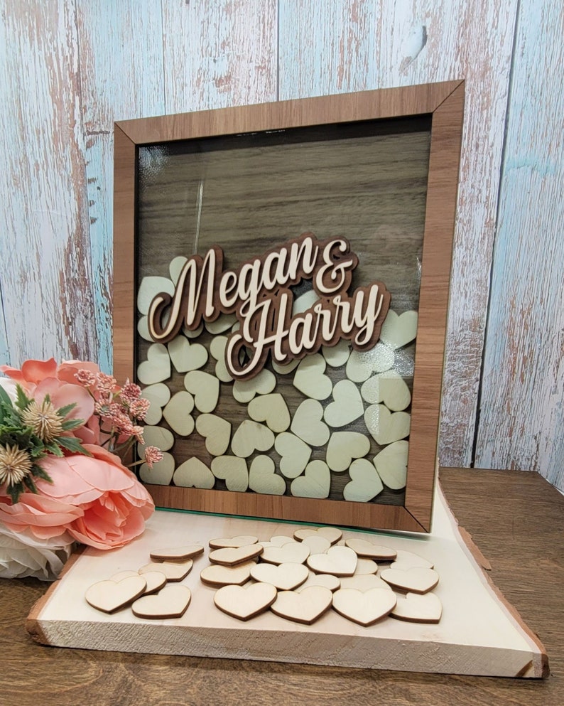 Personalized Wedding Guest Book Frame Alternative Wedding Guest Book ...