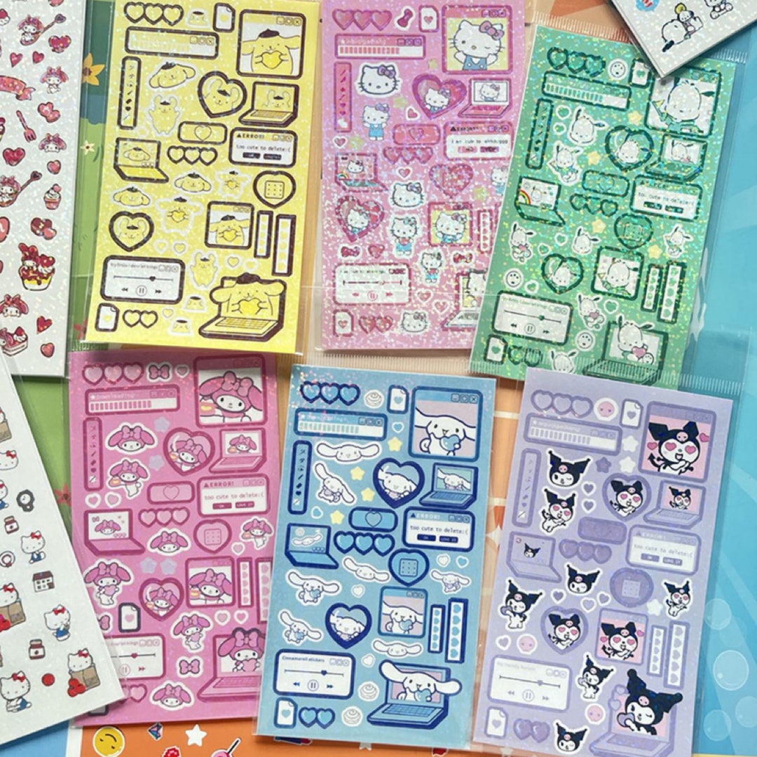 Kawaii Sanrio Sticker Sheet-1pc Deco Sticker Sheet Polco - Etsy