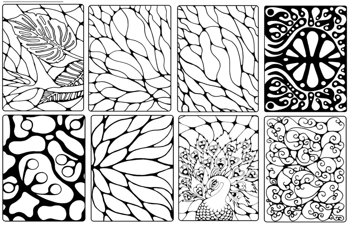 Neurographic Art Coloring Pages - Etsy