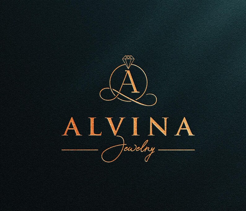 Custom Jewelry Logo, Engagement Logo, Online Jewelry Brand, Crown, Ring ...