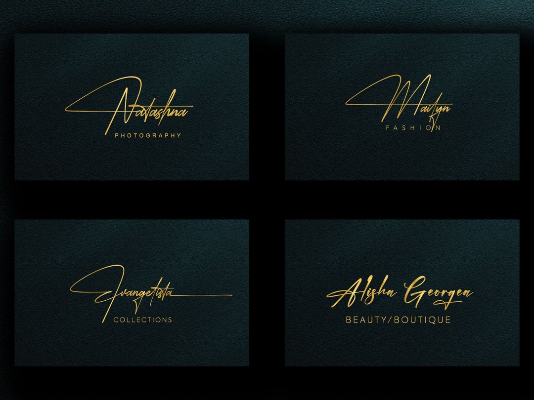 Custom Signature Logo Design, Logo Sign, Photography Logo, Hand Drawn ...