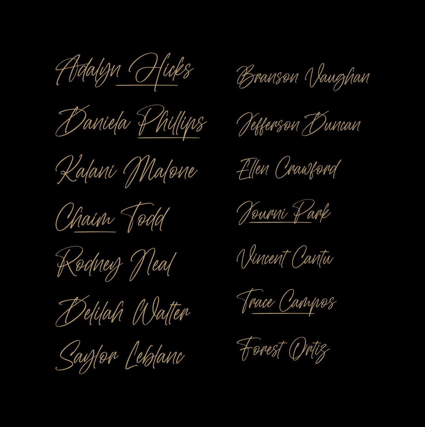 Custom Calligraphy Design, Handwritten, Bridal, Cursive, Script, Sign ...