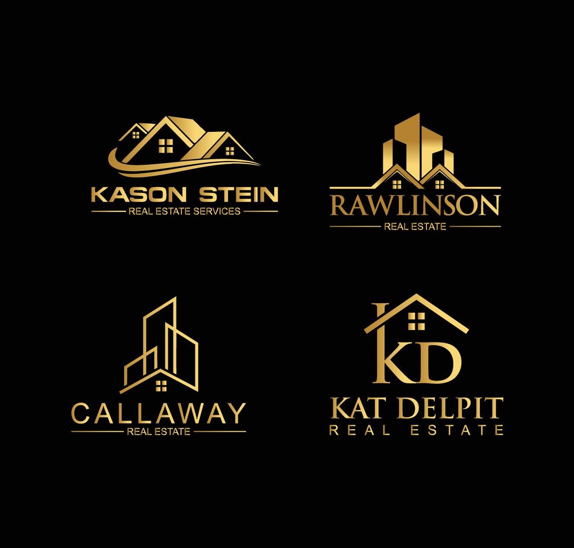 Custom Real Estate Logo, Realtor Logo, Property Logo, Roofing Logo ...