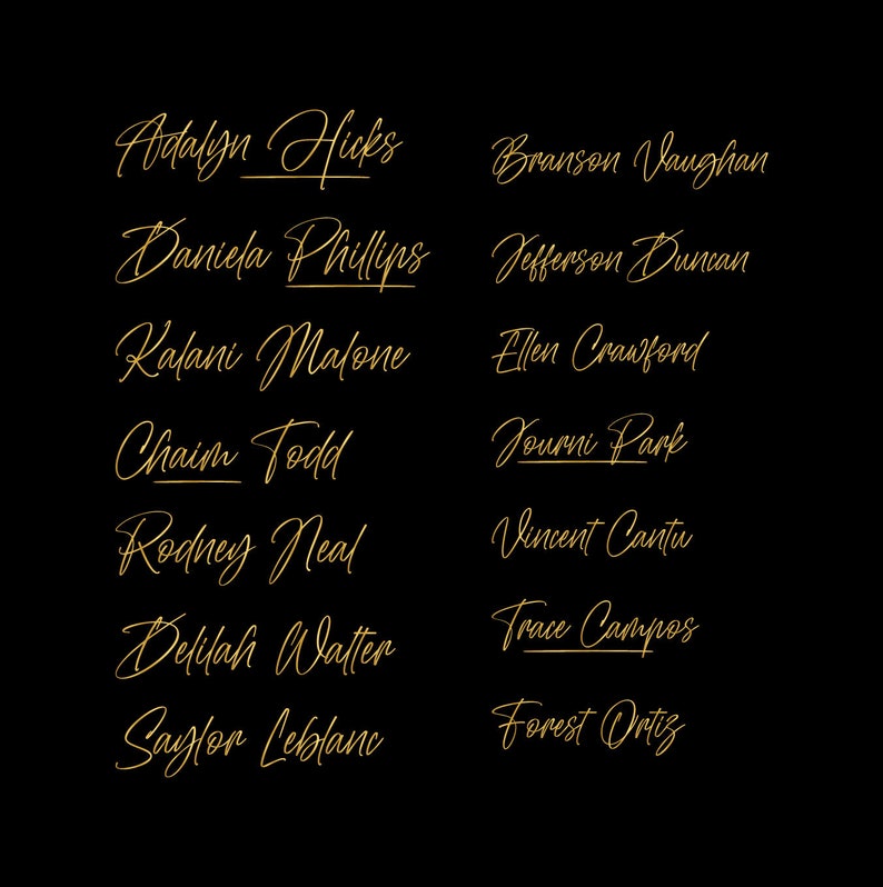 Custom Calligraphy Design, Handwritten, Bridal, Cursive, Script, Sign ...