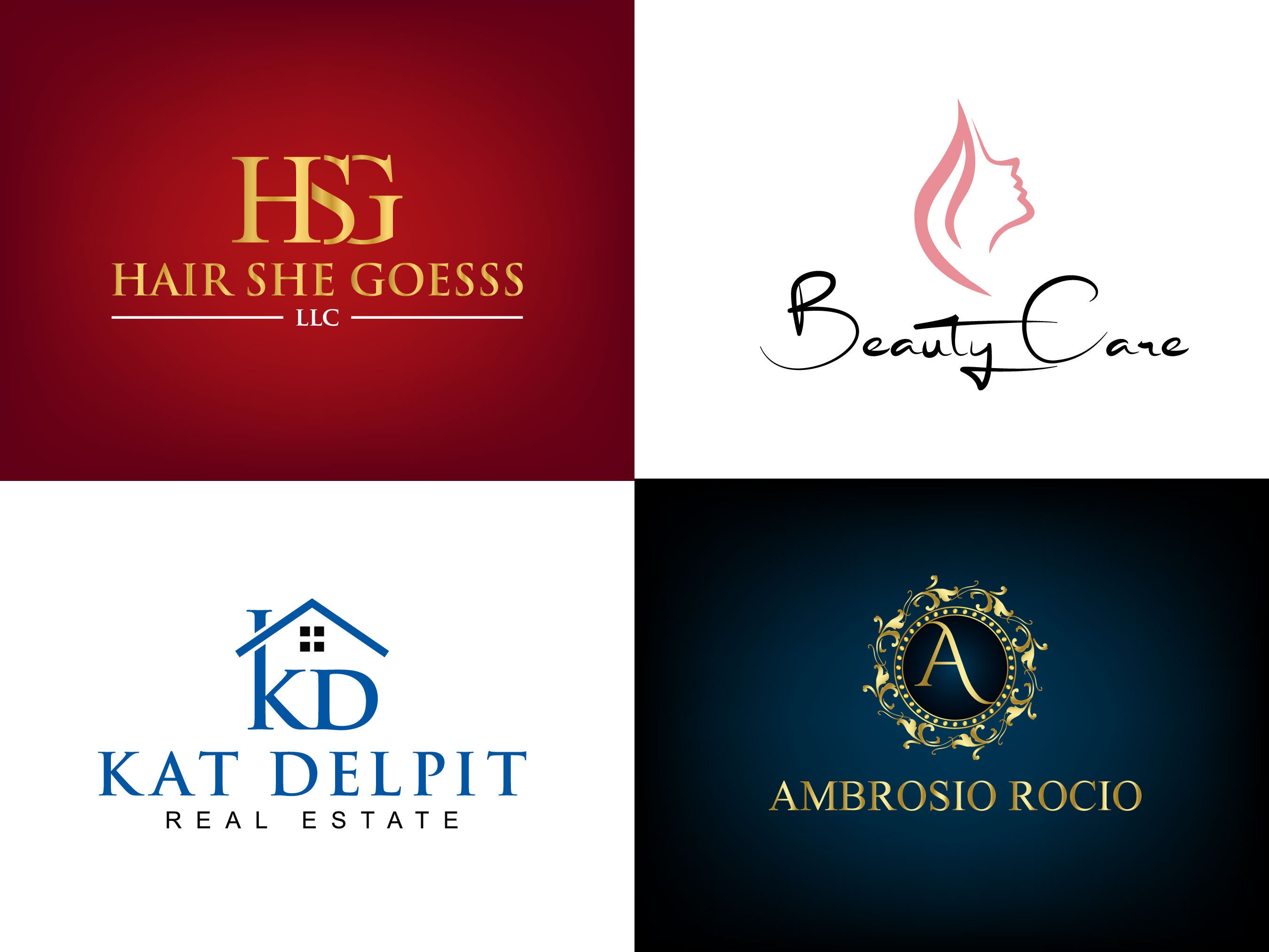 Custom Initial Logo Design, Logo Maker, Beauty and Cosmetics Logo ...