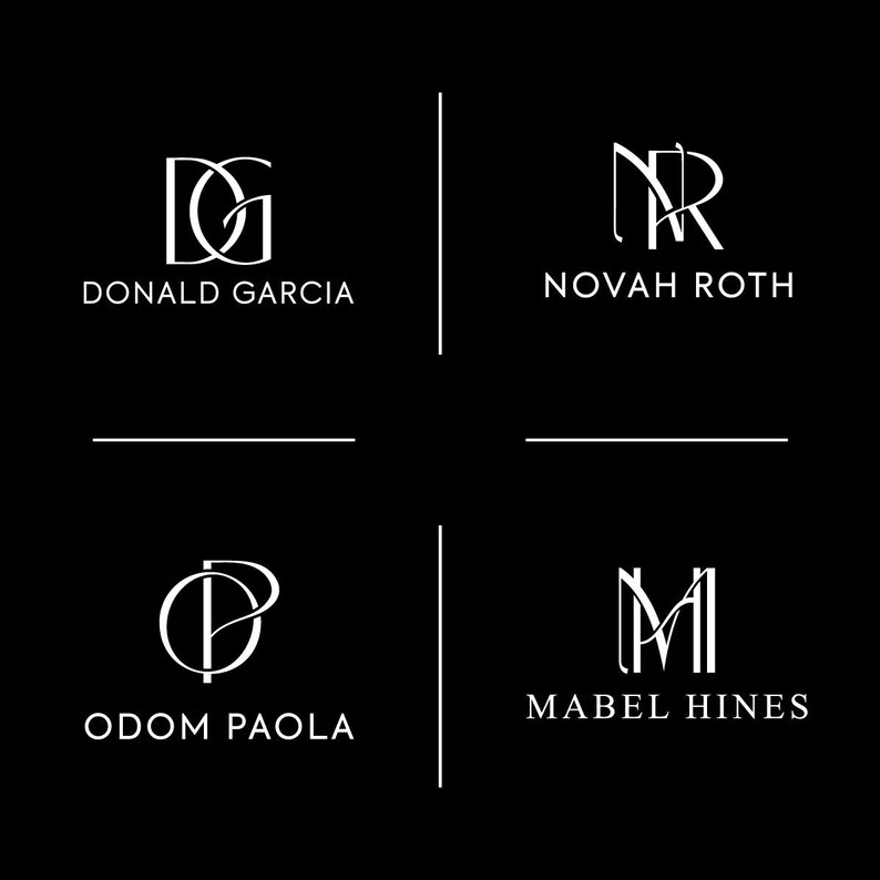 Custom Clothing Brand Logo, Initial Logo, Fashion Boutique, Business ...