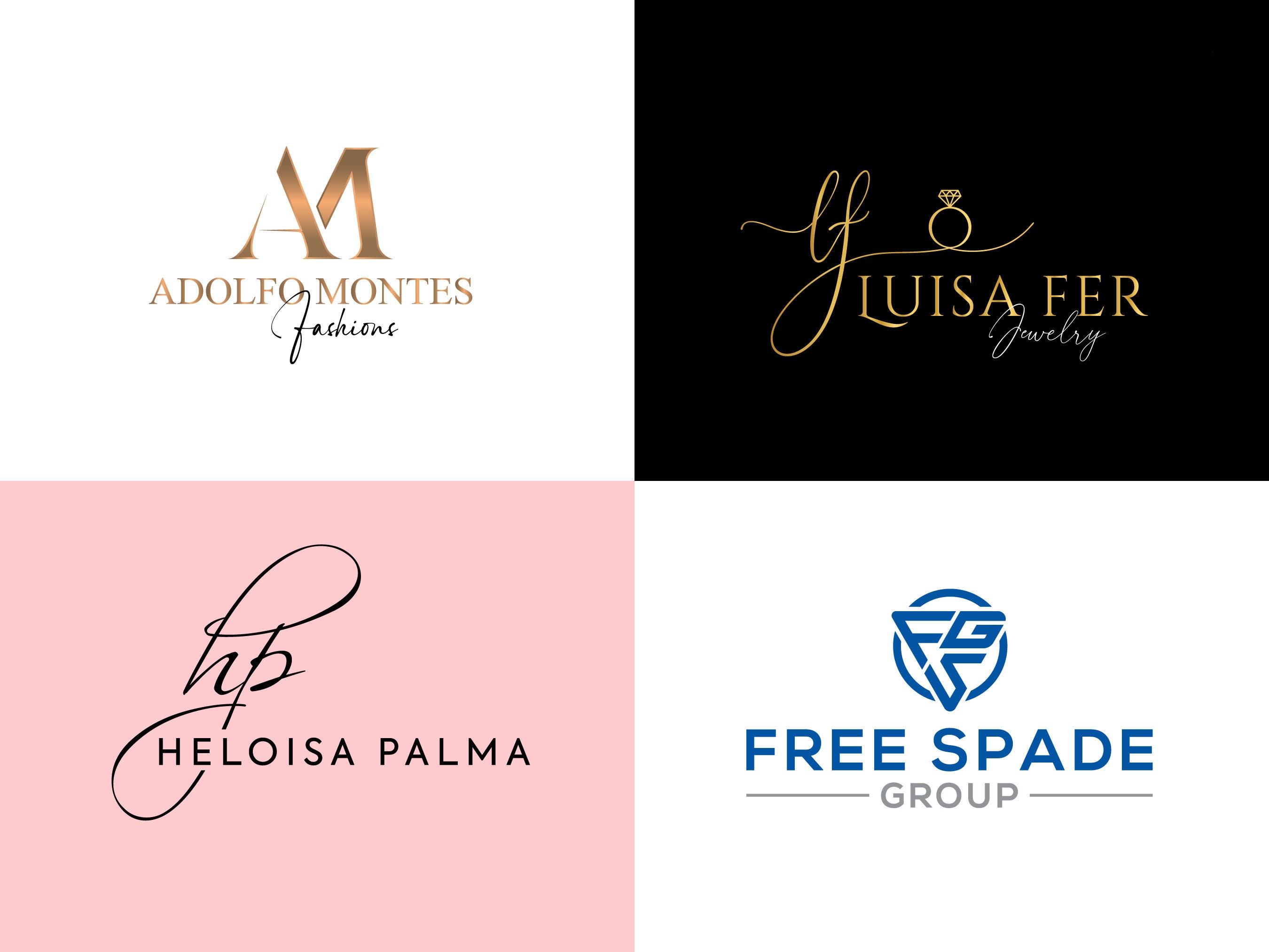 Custom Initial Logo Design, Logo Maker, Beauty and Cosmetics Logo ...