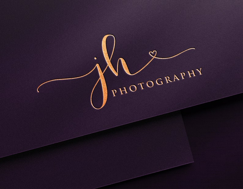 Custom Calligraphy Logo Heart Logo Logo Designs Photography - Etsy