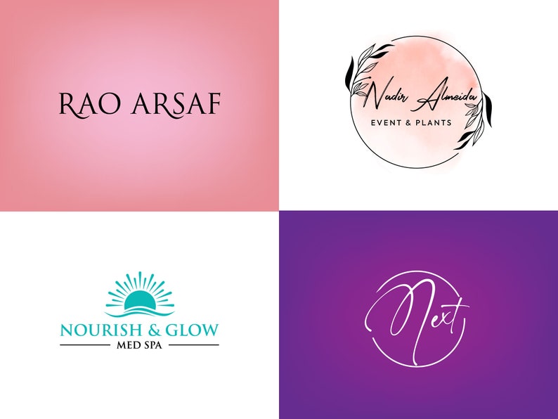 Custom Initial Logo, Minimalist Logo, Logo Design for Business, Fashion ...