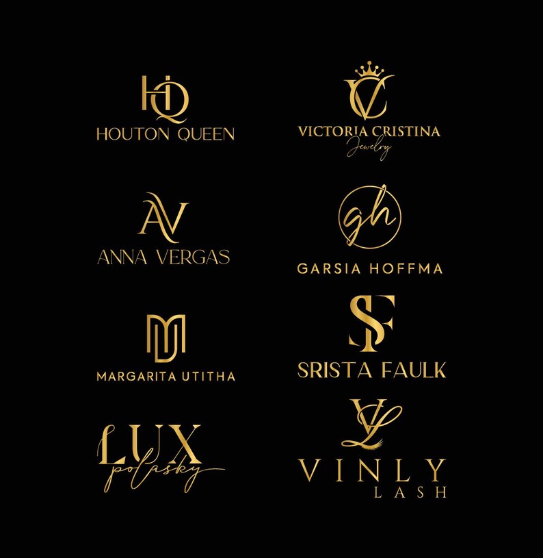 Custom Initial Logo, Business Fashion Logo, Jewelry Logo, Brand Logo ...