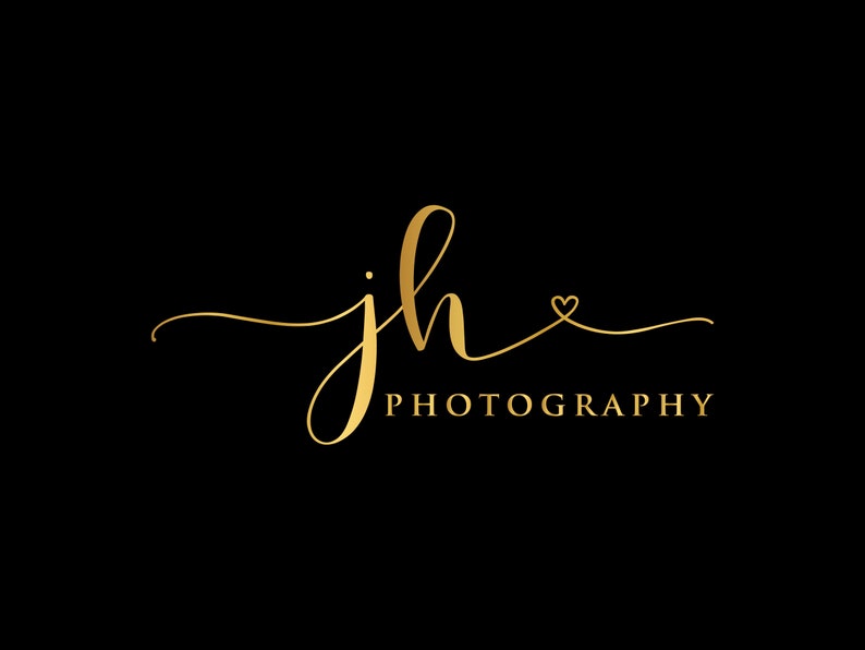 Custom Calligraphy Logo Heart Logo Logo Designs Photography - Etsy