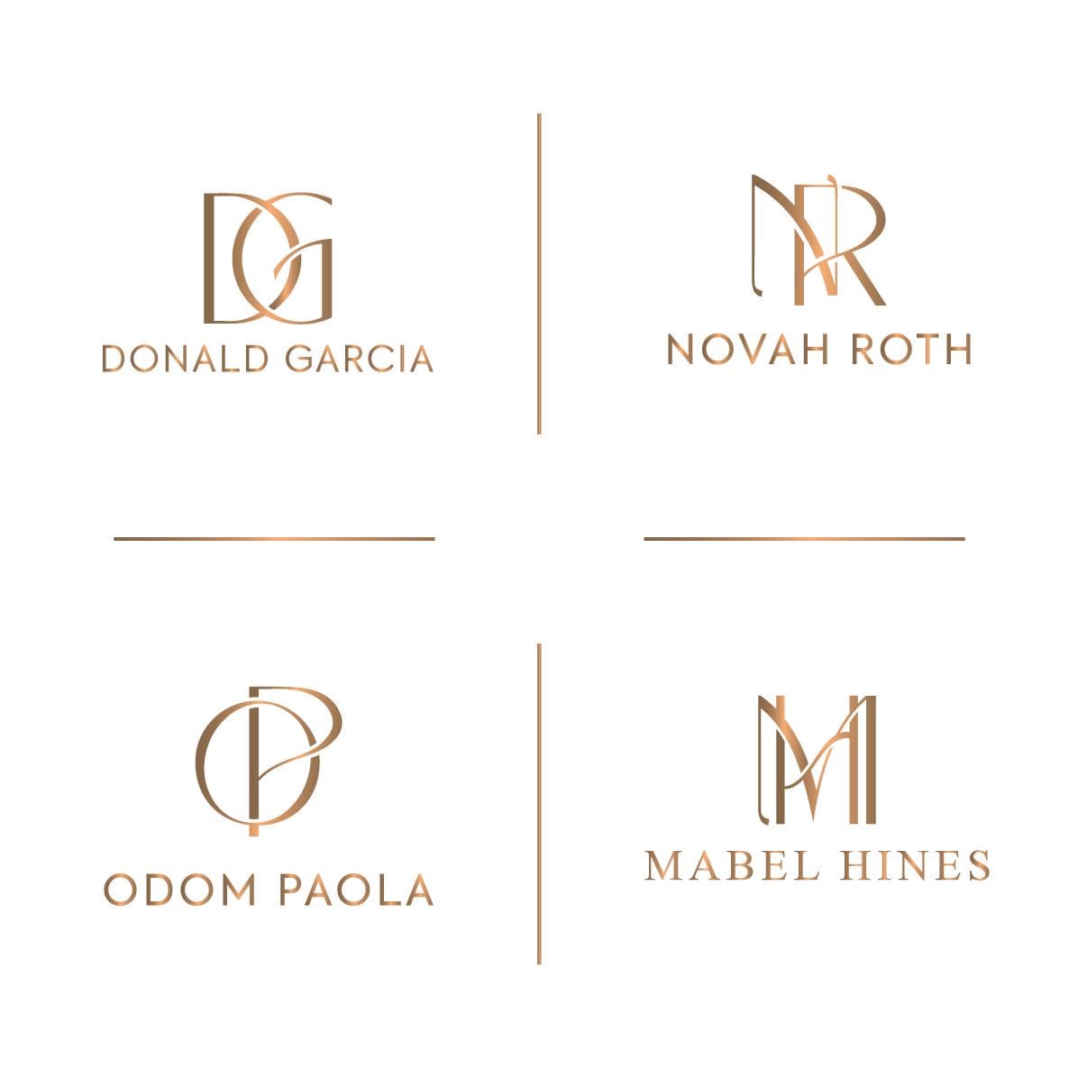 Custom Clothing Brand Logo, Initial Logo, Fashion Boutique, Business ...