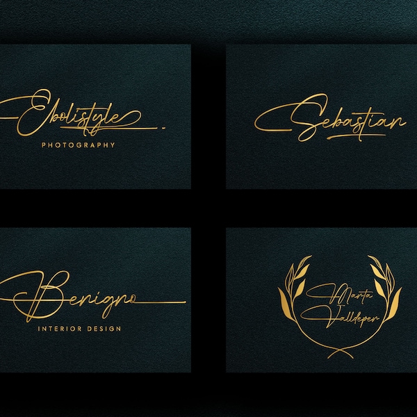 Luxury Signature Logos - Etsy
