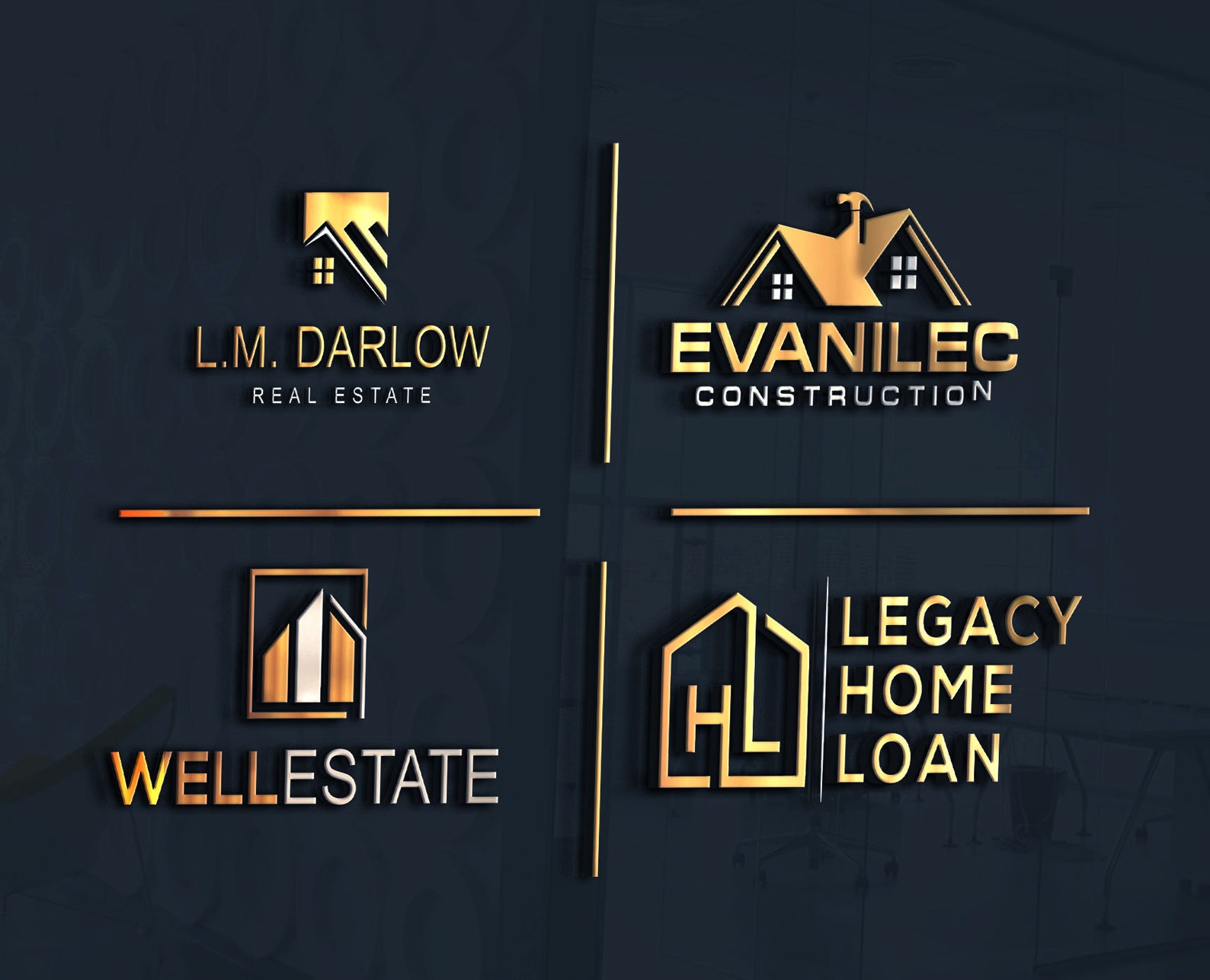 Custom Real Estate Logo, Realtor Logo, Roofing Logo, Realty Logo ...