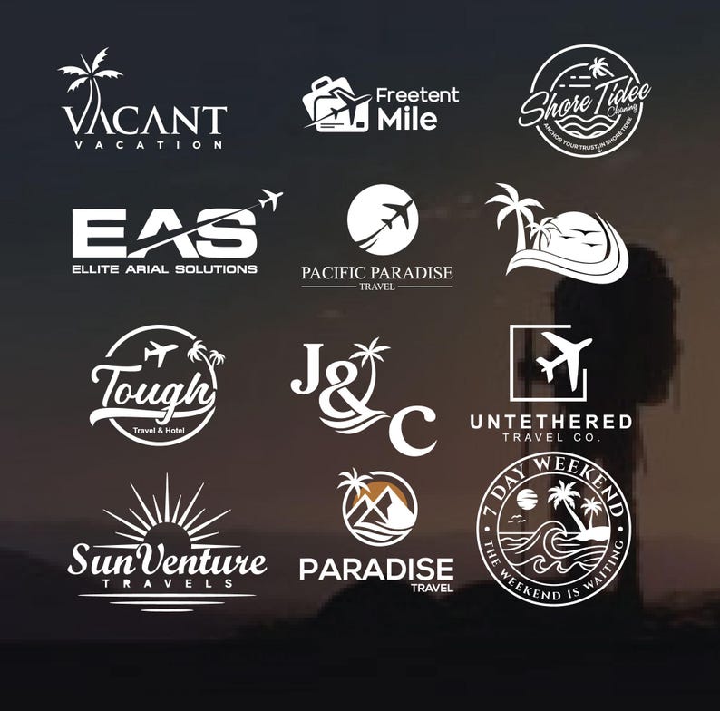 Custom Modern Travel Agency Logo, Hotel Logo, Holiday Logo, Vacation ...
