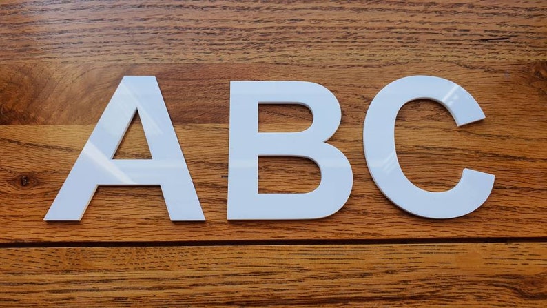 Gloss White Acrylic Letters and Numbers - Etsy UK