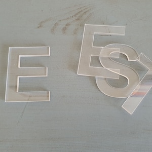 Clear Acrylic Letters and Numbers - Etsy
