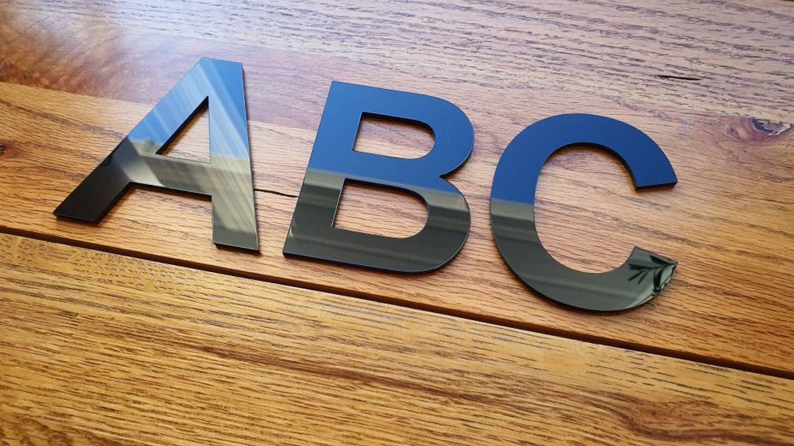 Gloss Black Acrylic Letters and Numbers - Etsy