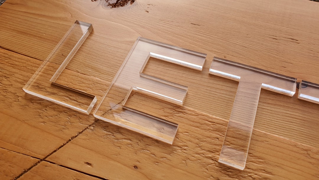 Clear Acrylic Letters and Numbers - Etsy
