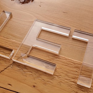 Clear Acrylic Letters and Numbers - Etsy