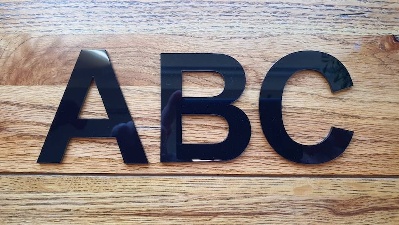 Gloss Black Acrylic Letters and Numbers - Etsy