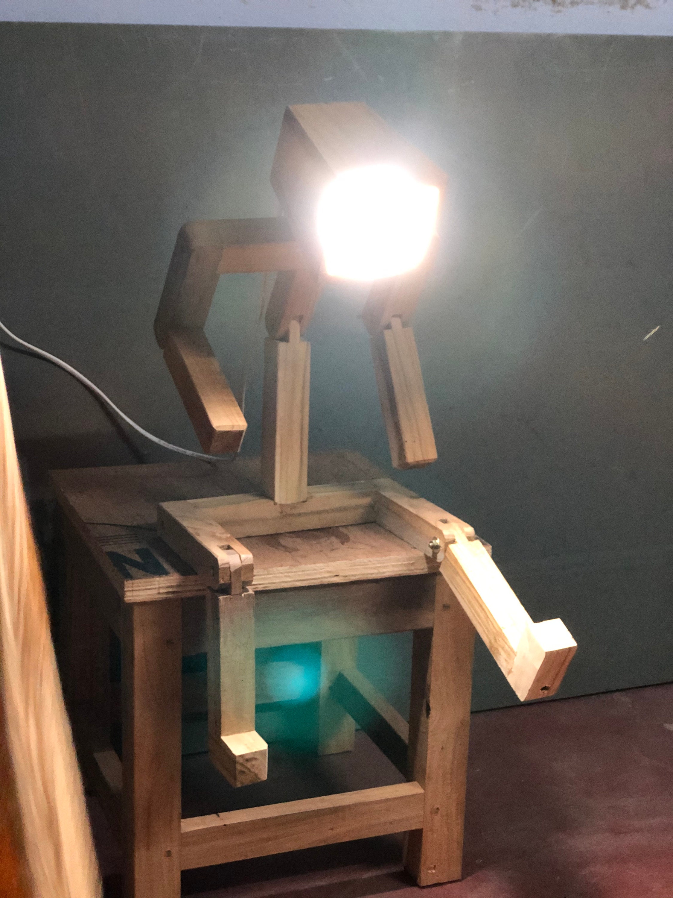 ZILPA Modern Wood Man Lamp Table Lamp as Décor Gift - Etsy UK