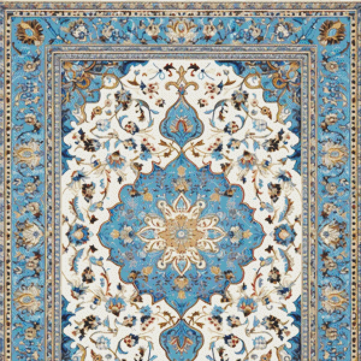 Persian Carpet Cross Stitch Pattern, Counted Cross Stitch Pattern ...