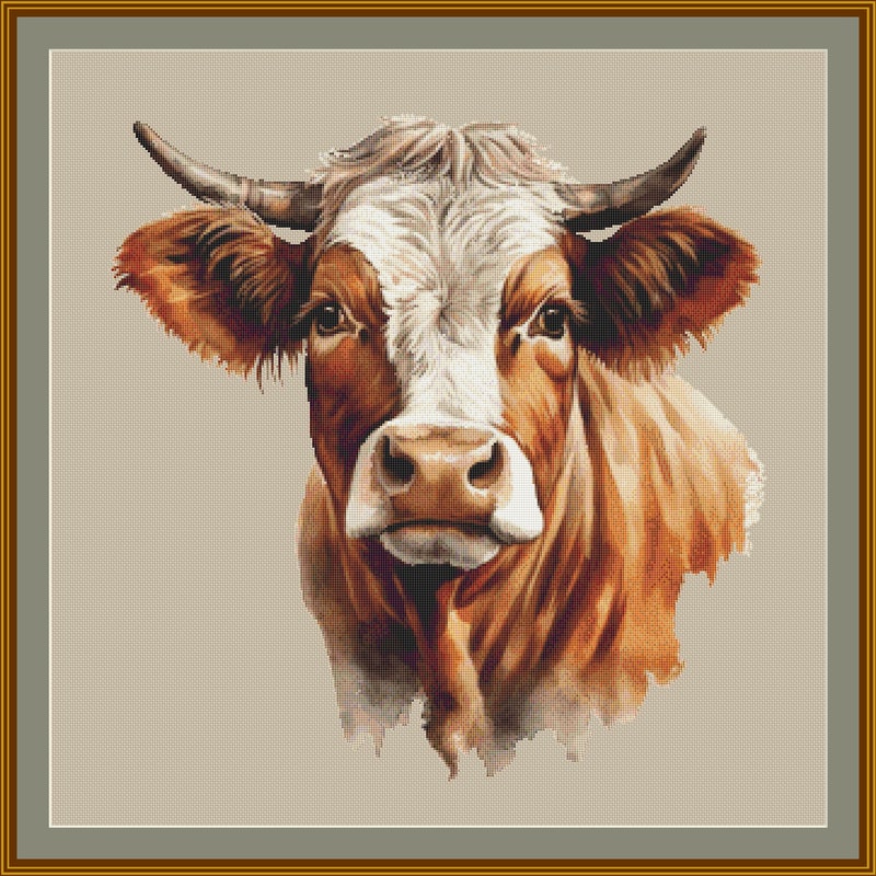 Cow Cross Stitch - Etsy