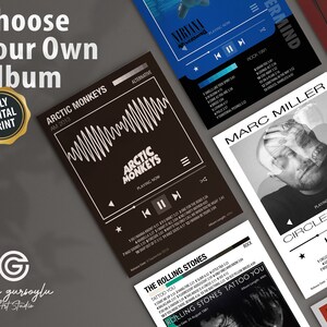 Personalised Album Cover Poster Choose Your Own Album Custom | Etsy