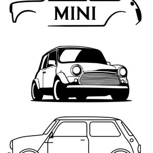 Mini Cooper Vector Bundle Svg/eps/png/ai Stencil Art, Vinyl Cutter ...