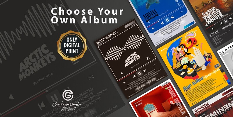 Personalised Album Cover Poster Choose Your Own Album, Custom Music ...