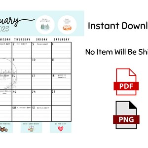Printable January 2025 Calendar Page Blue Wintery Theme Planner January ...