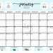 Printable January 2025 Calendar Page Blue Wintery Theme Planner January ...