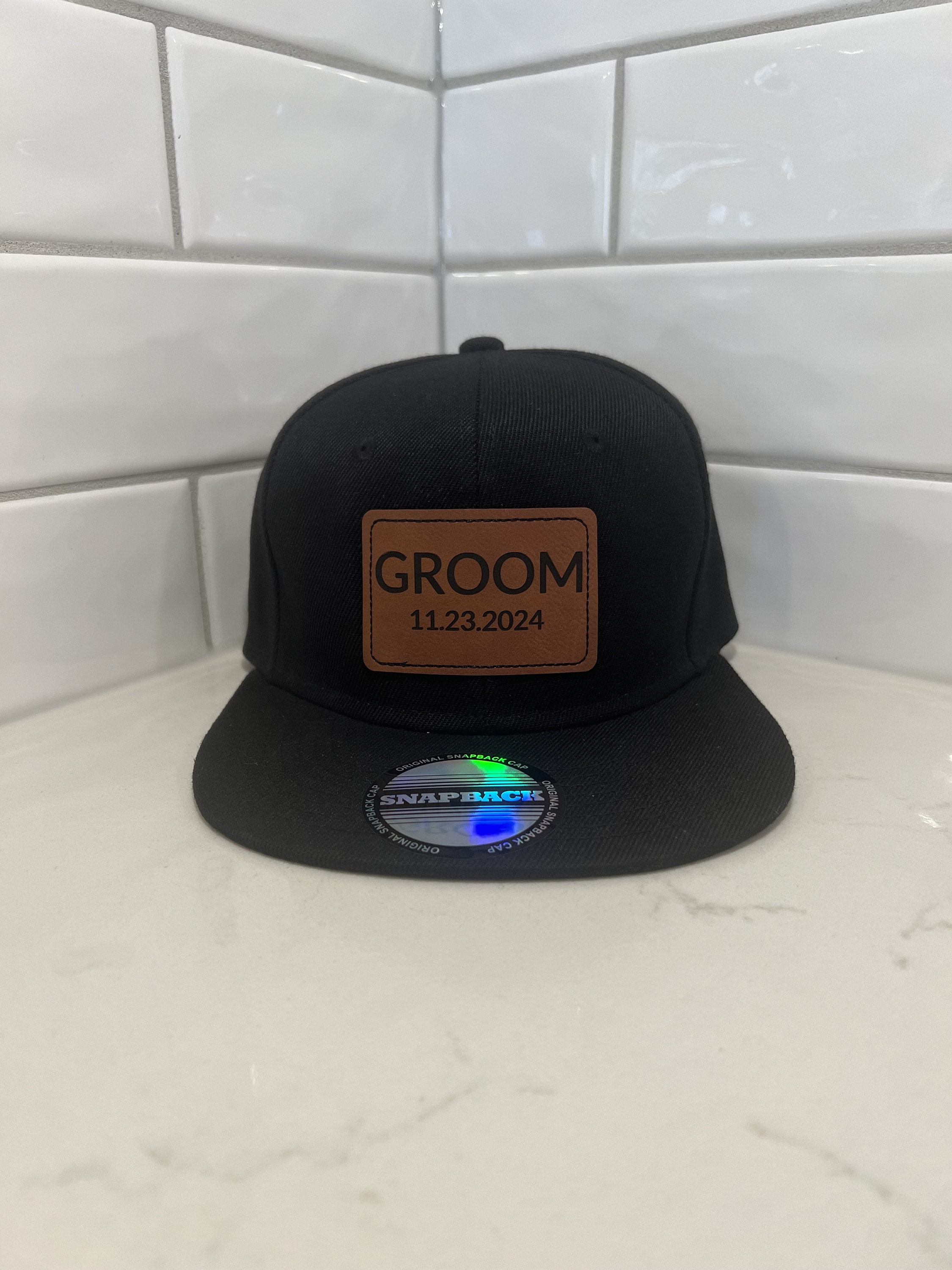 Groom Hat With Personalized Wedding Date Wedding Snapback Trucker Hat ...