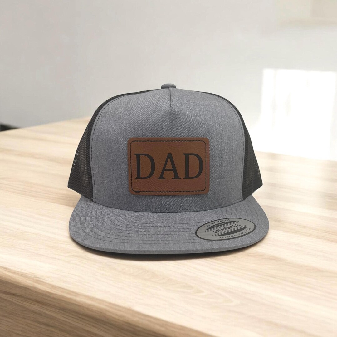 Dad Hat Leather Patch Trucker Custom Engraved New Father Hat Gift Ideas ...